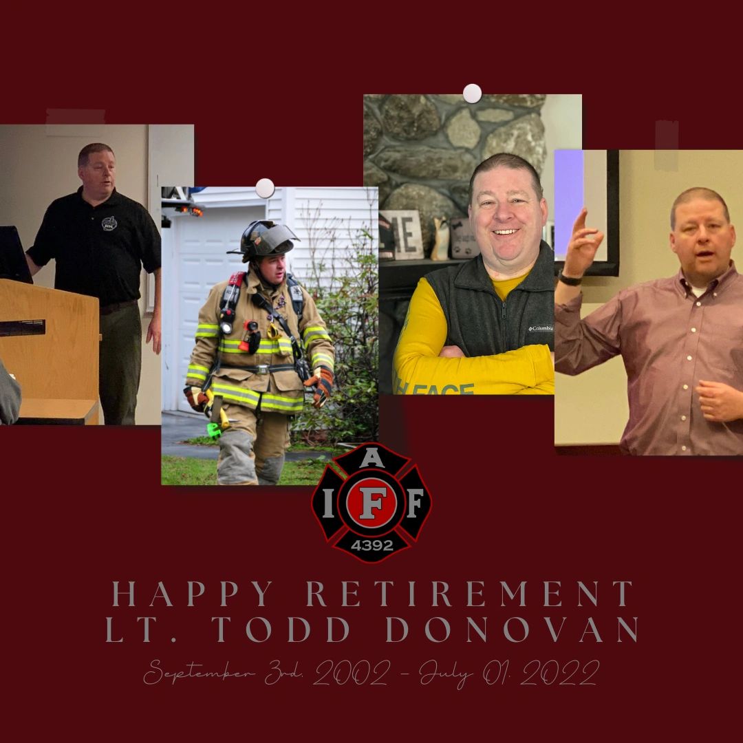 Retirement Announcement - Lt. Todd Donovan